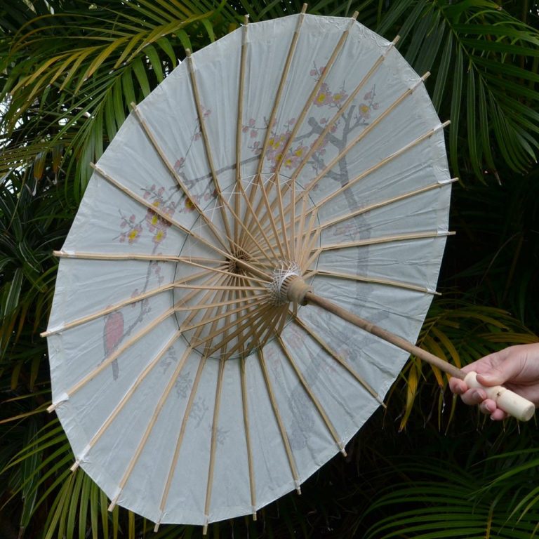 Paper Parasol - Chinese Cherry Blossom (White) - Survive Your Festival